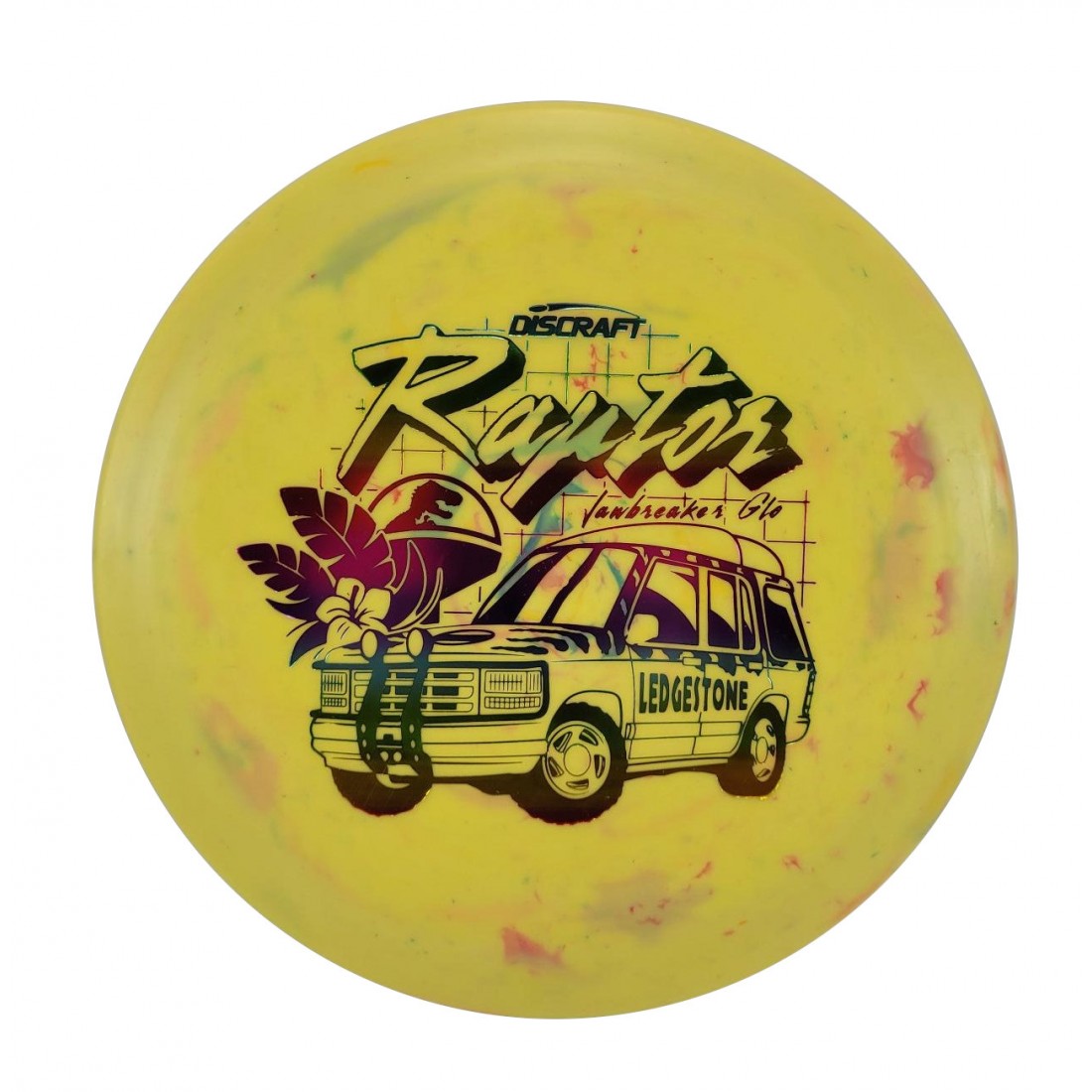 Ledgestone Jawbreaker Glo Raptor, Discraft Distance Disc Golf Driver ...