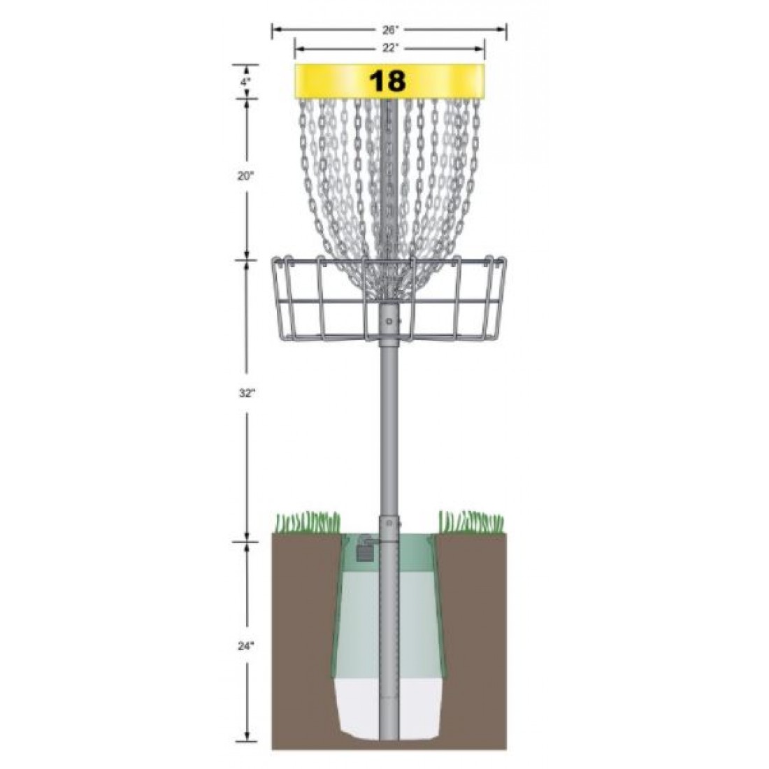 DISCatcher Pro 28 Model, Innova Disc Golf Basket | Discs Unlimited